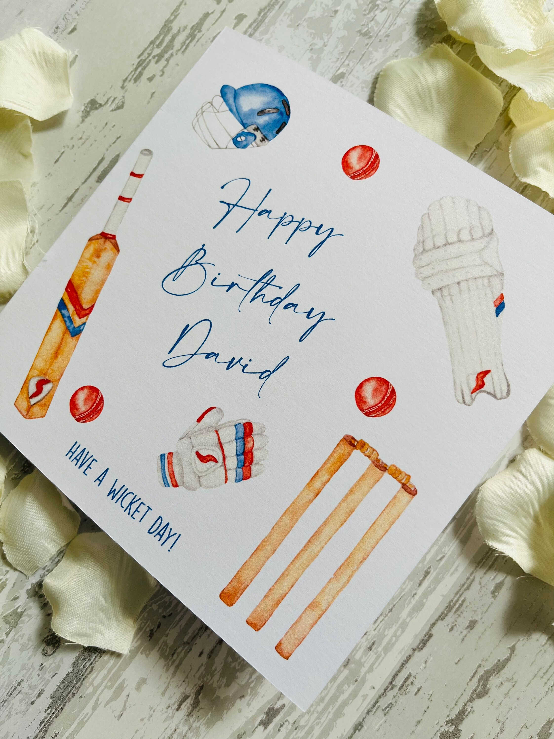 Personalised Cricket Father's Day Card, Cricket Birthday Card, Daddy ...
