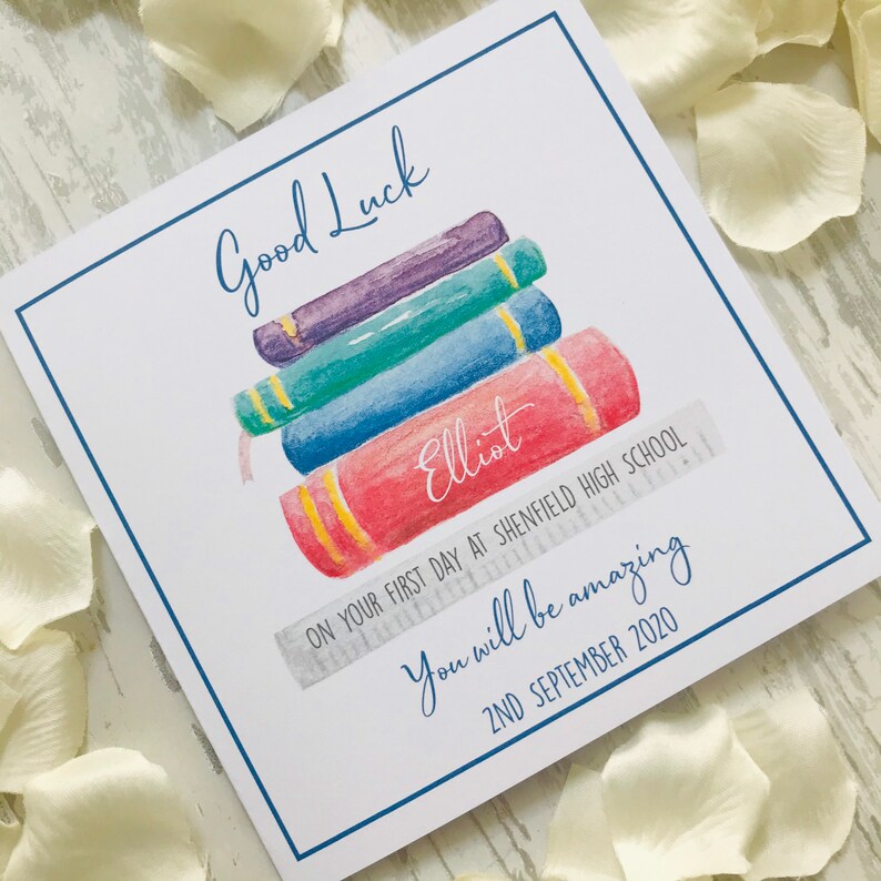 Personalised New School Card First Day at School School | Etsy