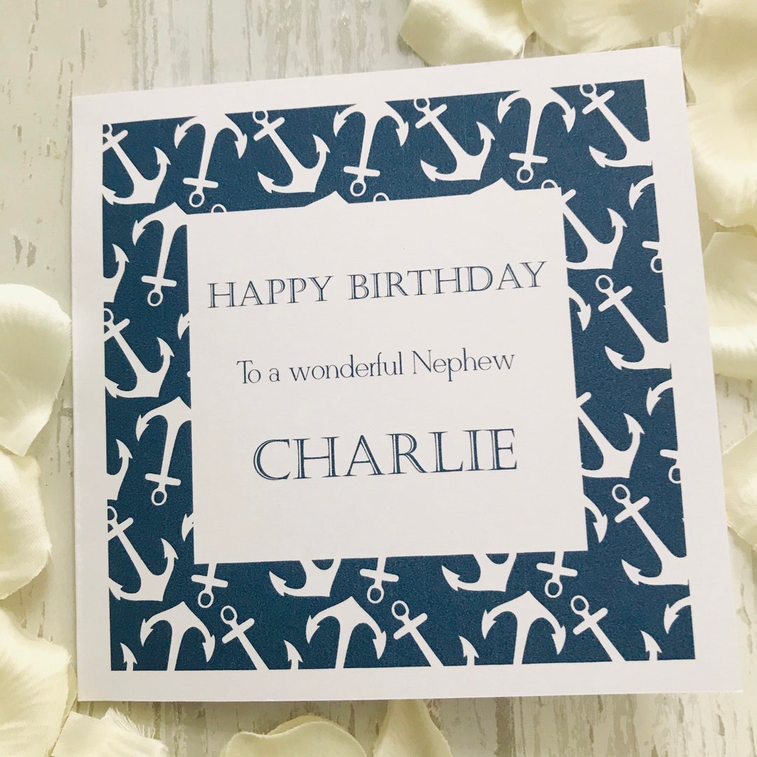 Personalized Nautical Anchor Birthday Card for Dad, Grandad - Etsy UK