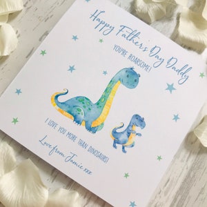 Dinosaur Fathers Day Card Personalised Father's Day Card - Etsy