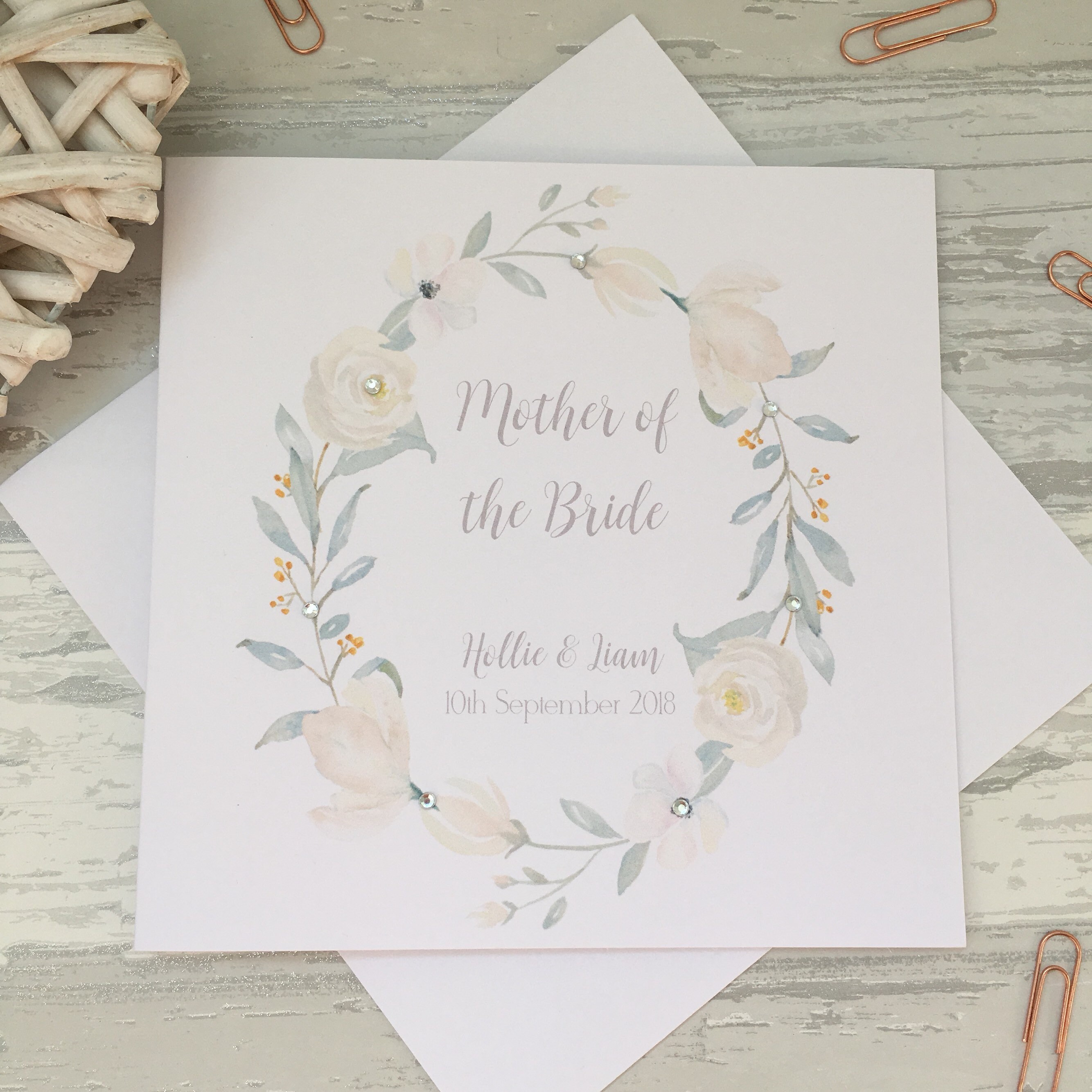 Mother of the Bride Card Personalised Mother of the Bride | Etsy