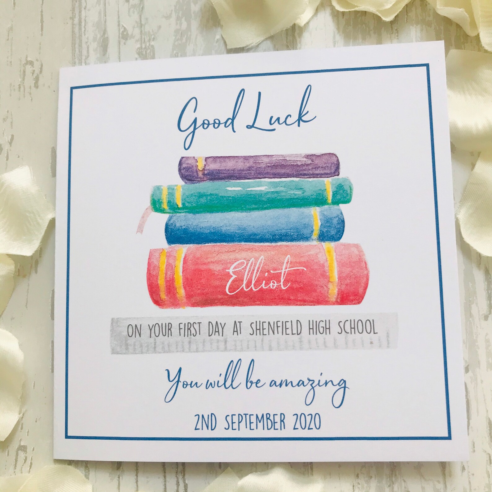 Personalised New School Card First Day at School School - Etsy