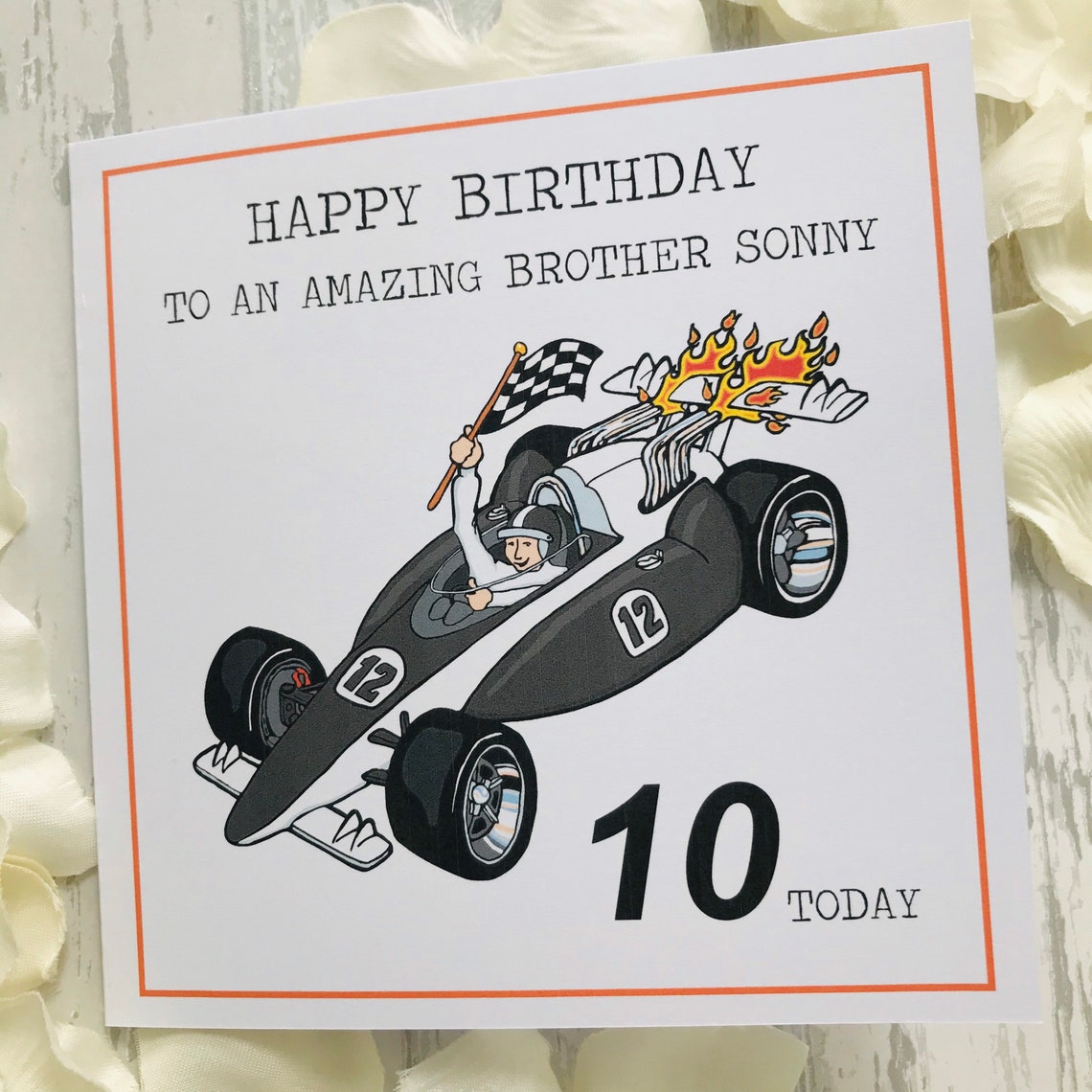 Personalised Racing Car Card Racing Car Birthday Card Boy | Etsy