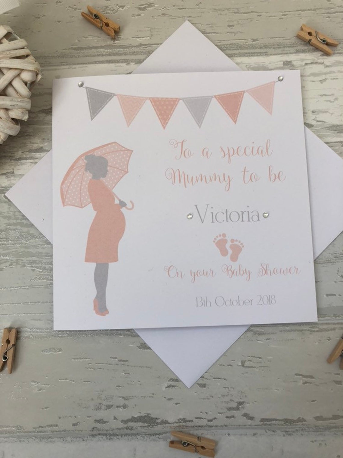 Personalised Baby Shower Card Mummy to Be Card New Mum Card - Etsy