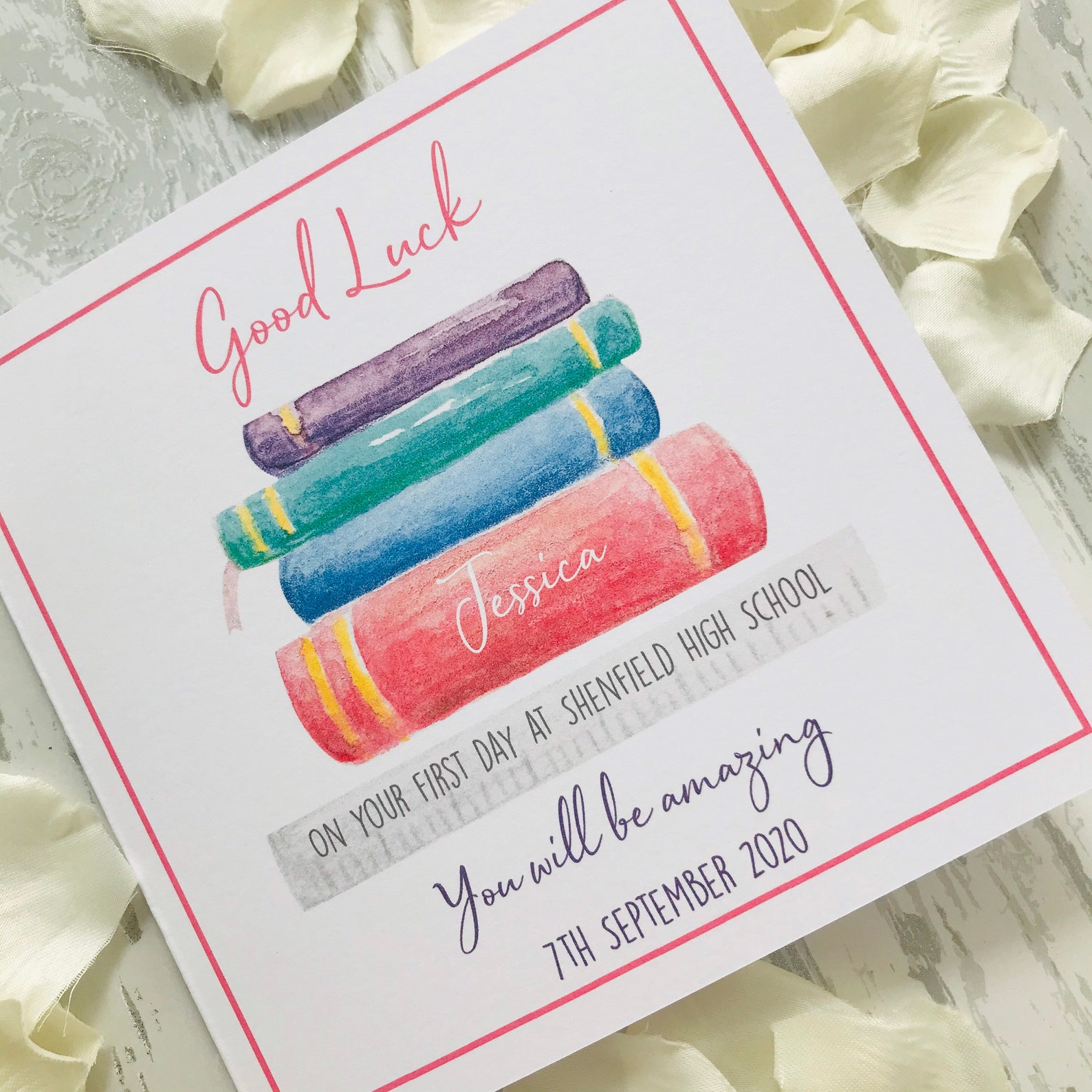 Personalised New School Card First Day at School School | Etsy