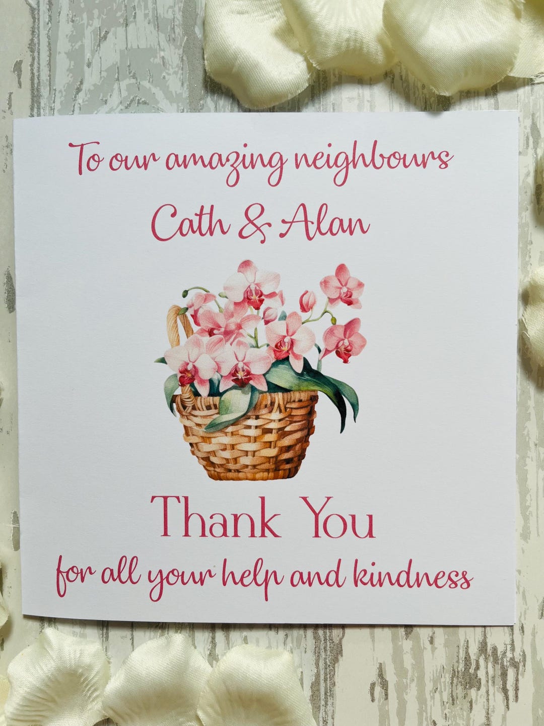 Personalised Thank You Card, Neighbour Thank You, Thank You Card ...