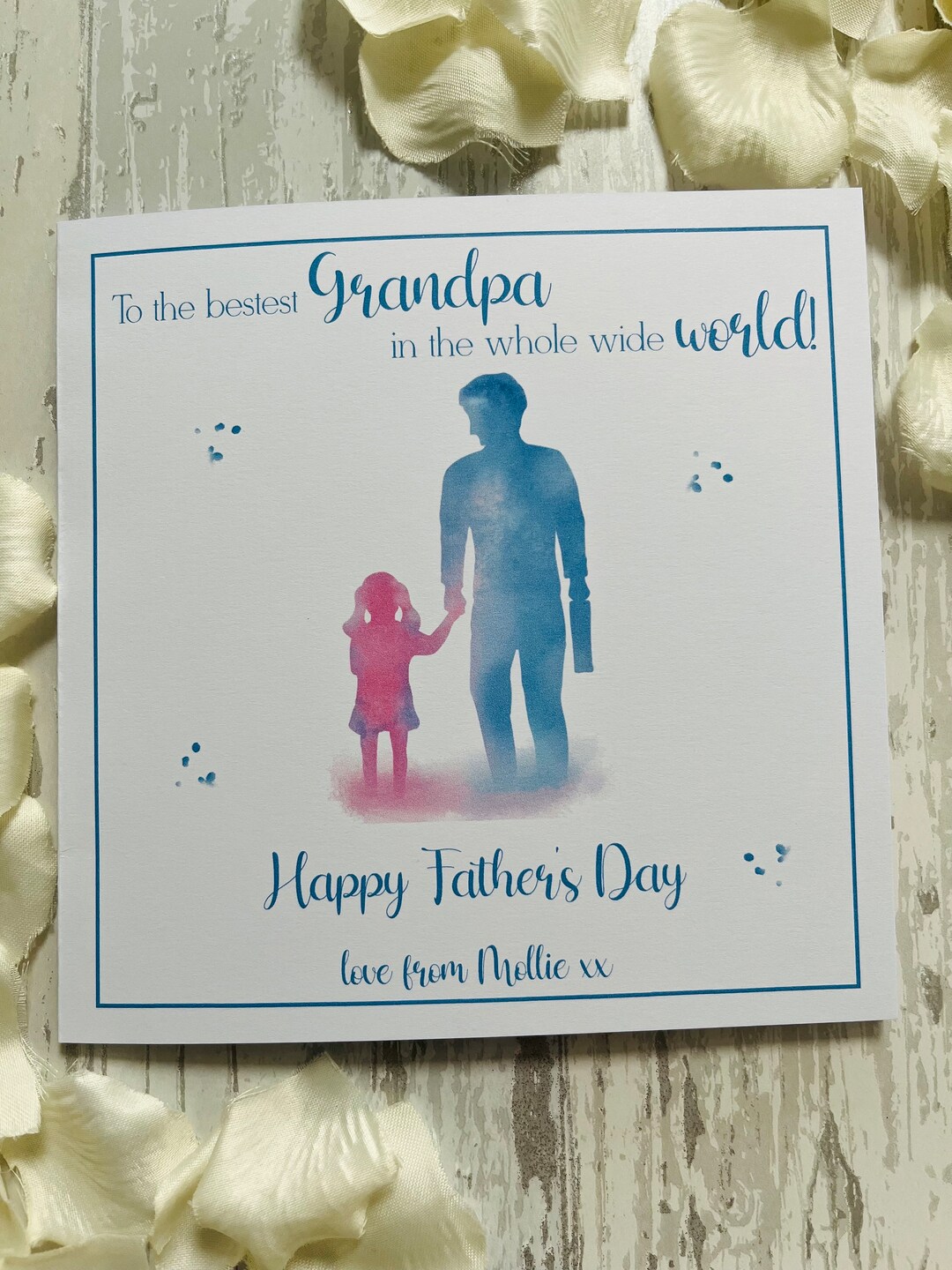 Handmade Father's Day Personalised Card Bestest Daddy Dad Grandad ...
