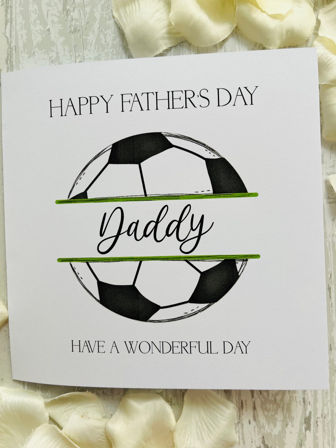 Personalised Football Father's Day Card Football Birthday - Etsy