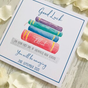 Personalised New School Card First Day at School School | Etsy