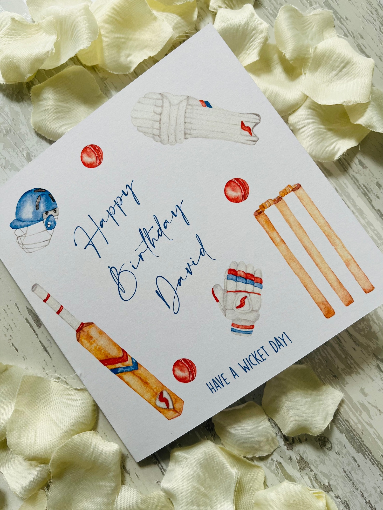 Personalised Cricket Father's Day Card, Cricket Birthday Card, Daddy ...