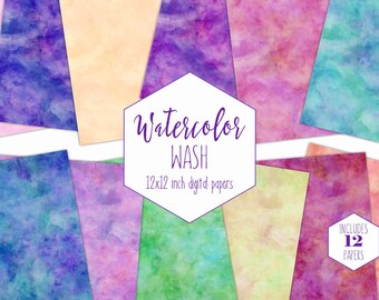 PINK & NAVY BLUE Watercolor Digital Paper Pack Commercial Use - Etsy
