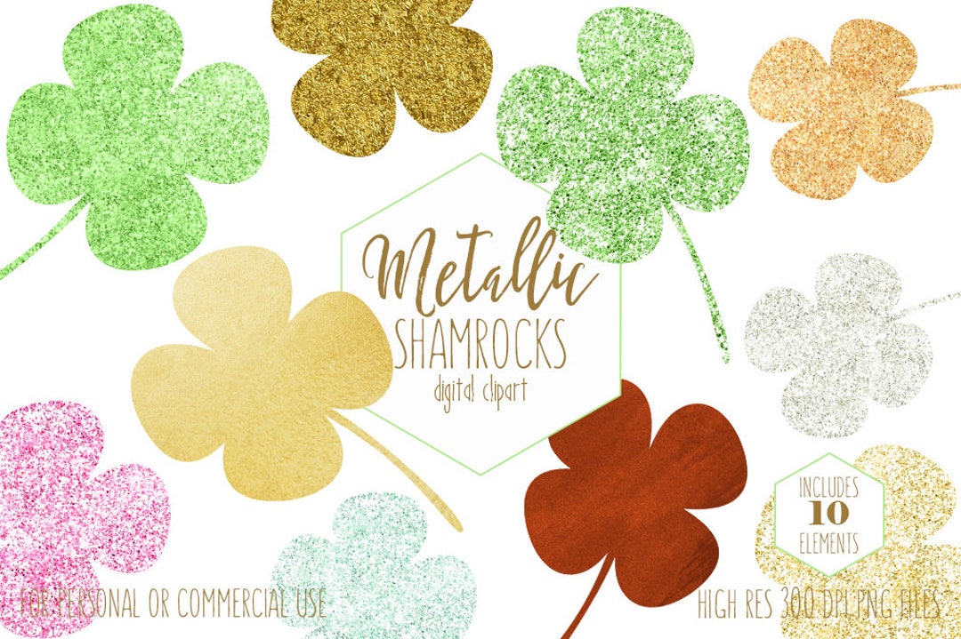 LUCKY CLOVER CLIPART St. Patrick's Day Shamrock Planner - Etsy