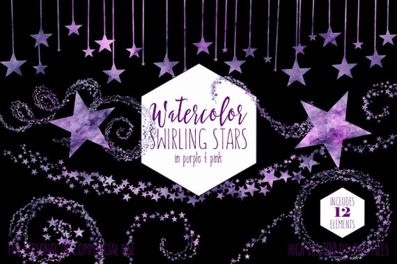 Purple Stars Clip Art