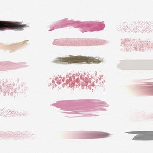 MAUVE PINK WATERCOLOR Brush Stroke Clipart Commercial Use Clip Art ...