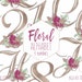 ROSE GOLD FLORAL Alphabet Clipart for Commercial Use Burgundy - Etsy Canada