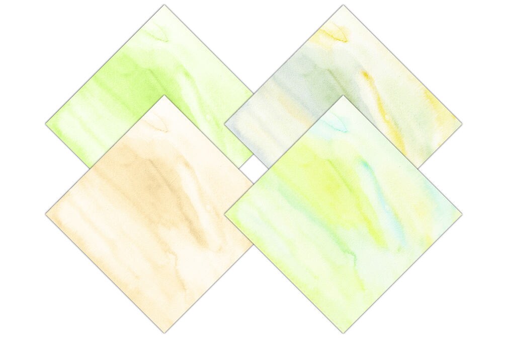 YELLOW WATERCOLOR Digital Paper Pack Commercial Use Pastel | Etsy