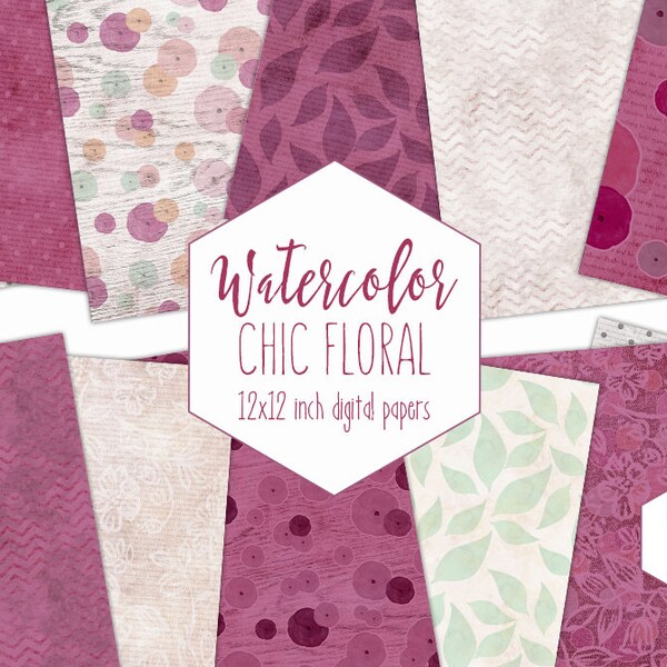 Watercolor Chevron - Etsy