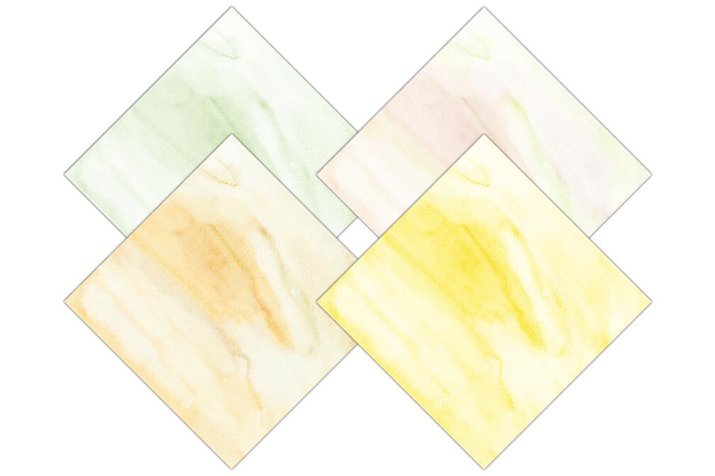 YELLOW WATERCOLOR Digital Paper Pack Commercial Use Pastel | Etsy