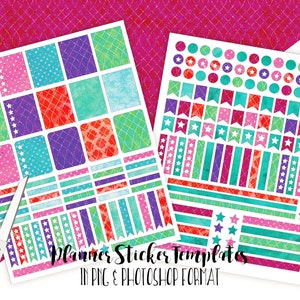 PLANNER STICKER TEMPLATES Personal Use Blank Diy Sticker Sheet - Etsy