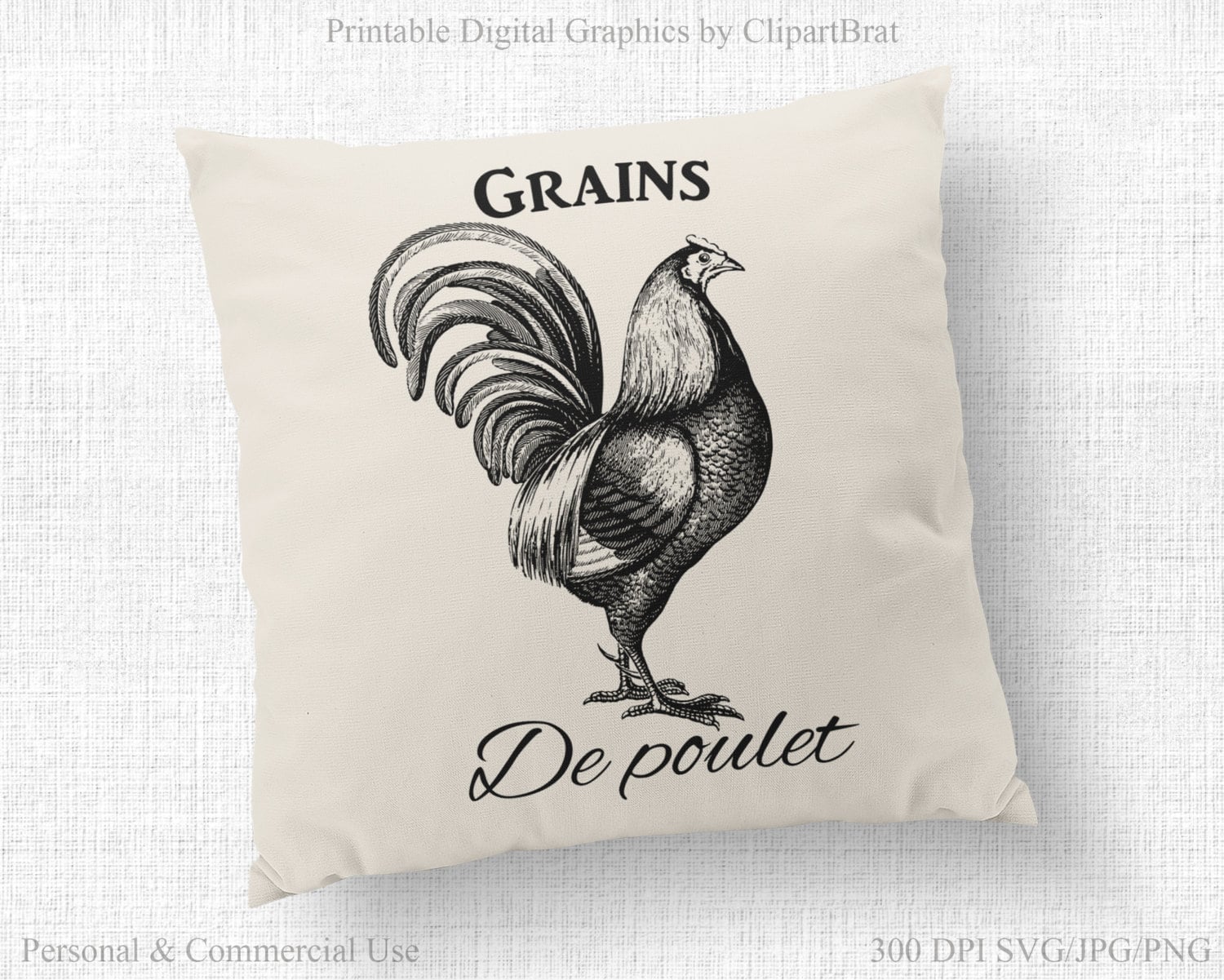 FRENCH ROOSTER CLIPART for Commercial Use Rustic Farm Animal - Etsy