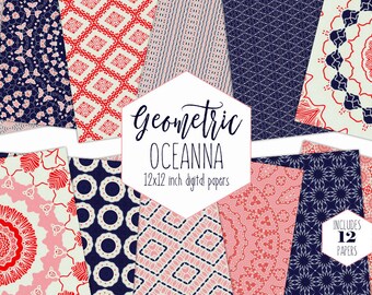 Abstract Digital Paper Modern Scrapbook Paper Boho Digital - Etsy