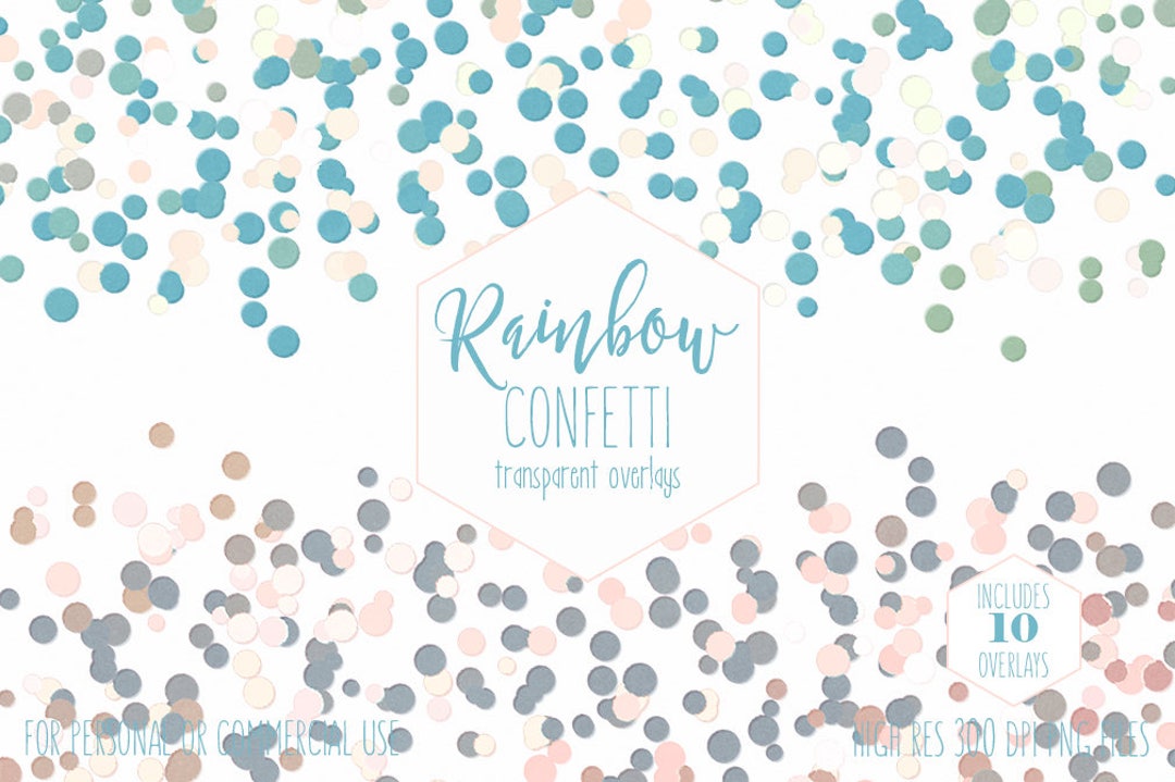 PARTY CONFETTI BORDER Clipart for Commercial Use Clip Art Transparent ...
