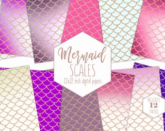 Mermaid Scale Clipart - Etsy
