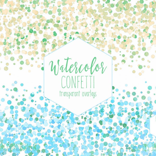 Pastel Confetti Border Clipart - Etsy
