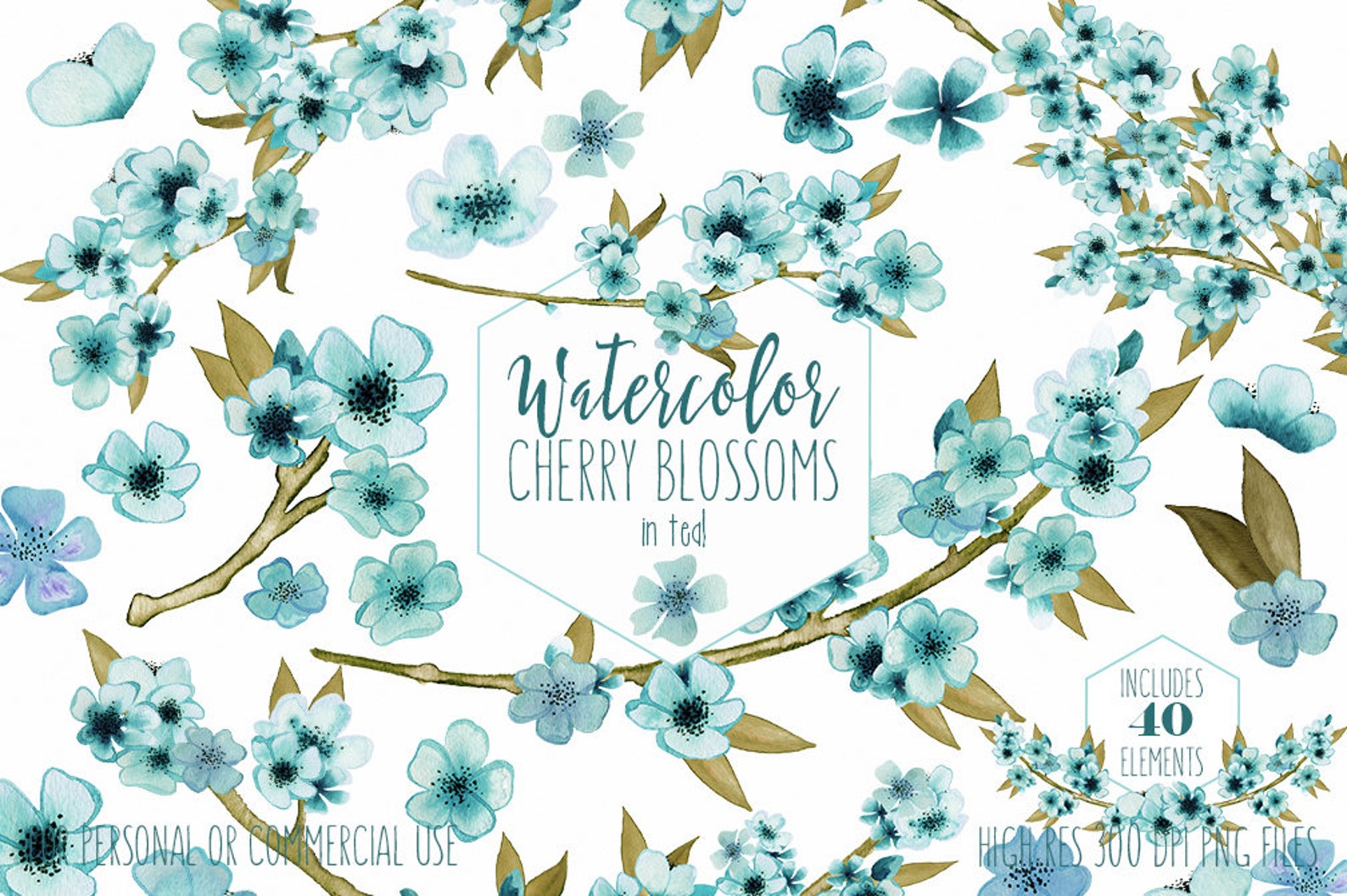 Teal Flower Clip Art at gankaileyblog Blog