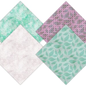 PURPLE & MINT FLORAL Digital Paper Pack Commercial Use Flower - Etsy