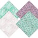 PURPLE & MINT FLORAL Digital Paper Pack Commercial Use Flower - Etsy