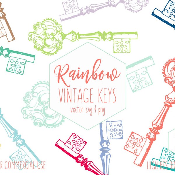 Skeleton Key Clipart - Etsy