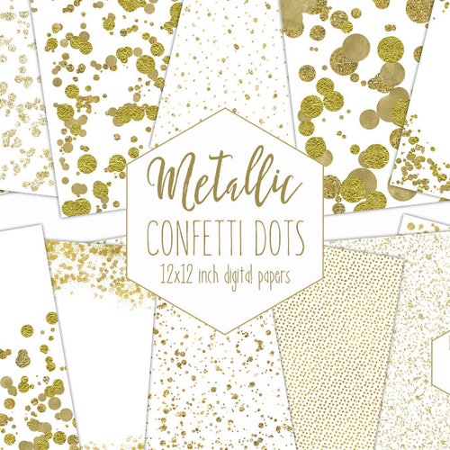 Confetti Digital Paper Pack Splatter Printable Digital - Etsy