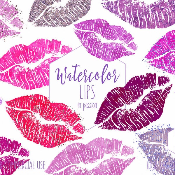Lipstick Watercolor - Etsy