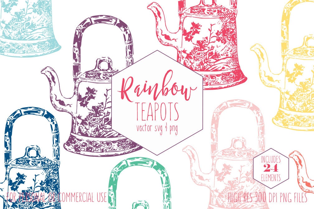 Vintage Tea Party Clip Art