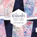 PINK & NAVY BLUE Watercolor Digital Paper Pack Commercial Use ...