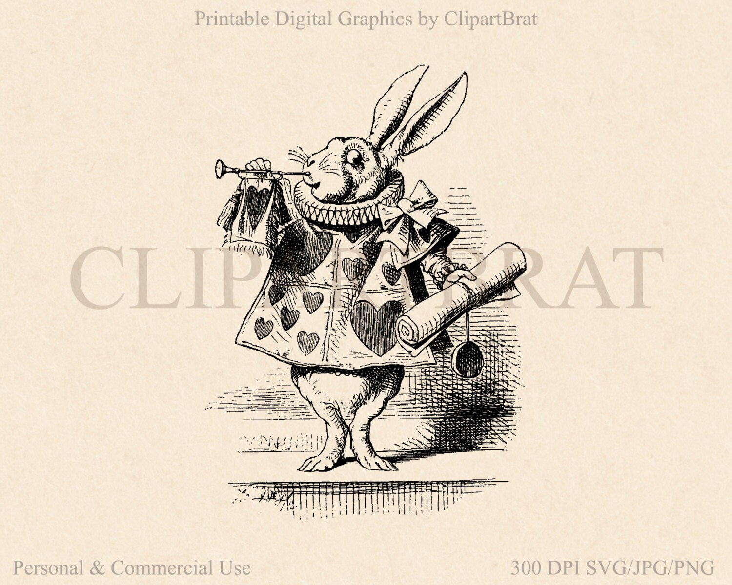 Alice In Wonderland Rabbit Clipart
