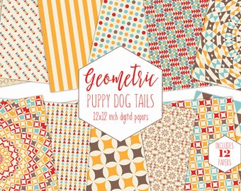 Geometric Digital Paper Geometric Scrapbook Paper Black and - Etsy