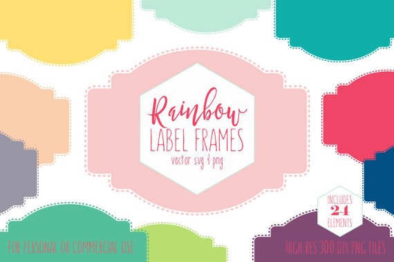 Pink Label Frame Clip Art