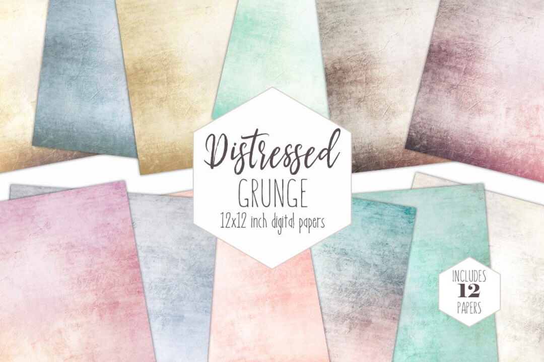 ANTIQUE GRUNGE Digital Paper Pack Commercial Use Vintage Style ...