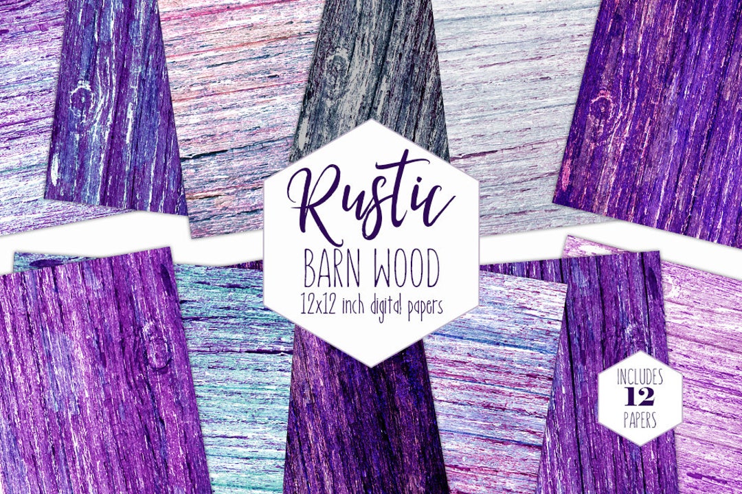 RUSTIC WOOD Digital Paper Pack Purple Backgrounds Tree Bark - Etsy