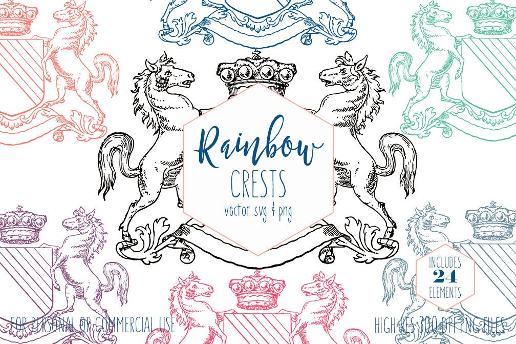 HORSE CREST CLIPART for Commercial Use Wedding Clip Art Royal - Etsy Canada