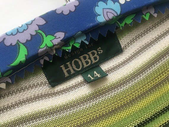 Vintage Marilyn Anselm for HOBBS Lime, Green Striped … - Gem