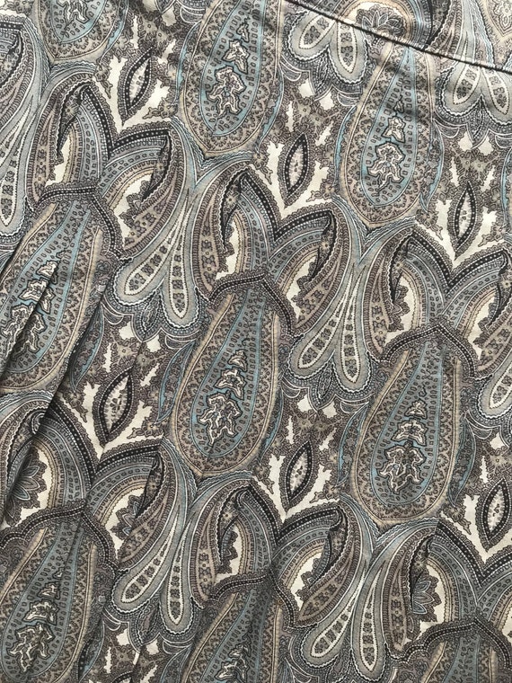 Pure New Wool Pleated Grey Paisley Pattern Marks and … - Gem