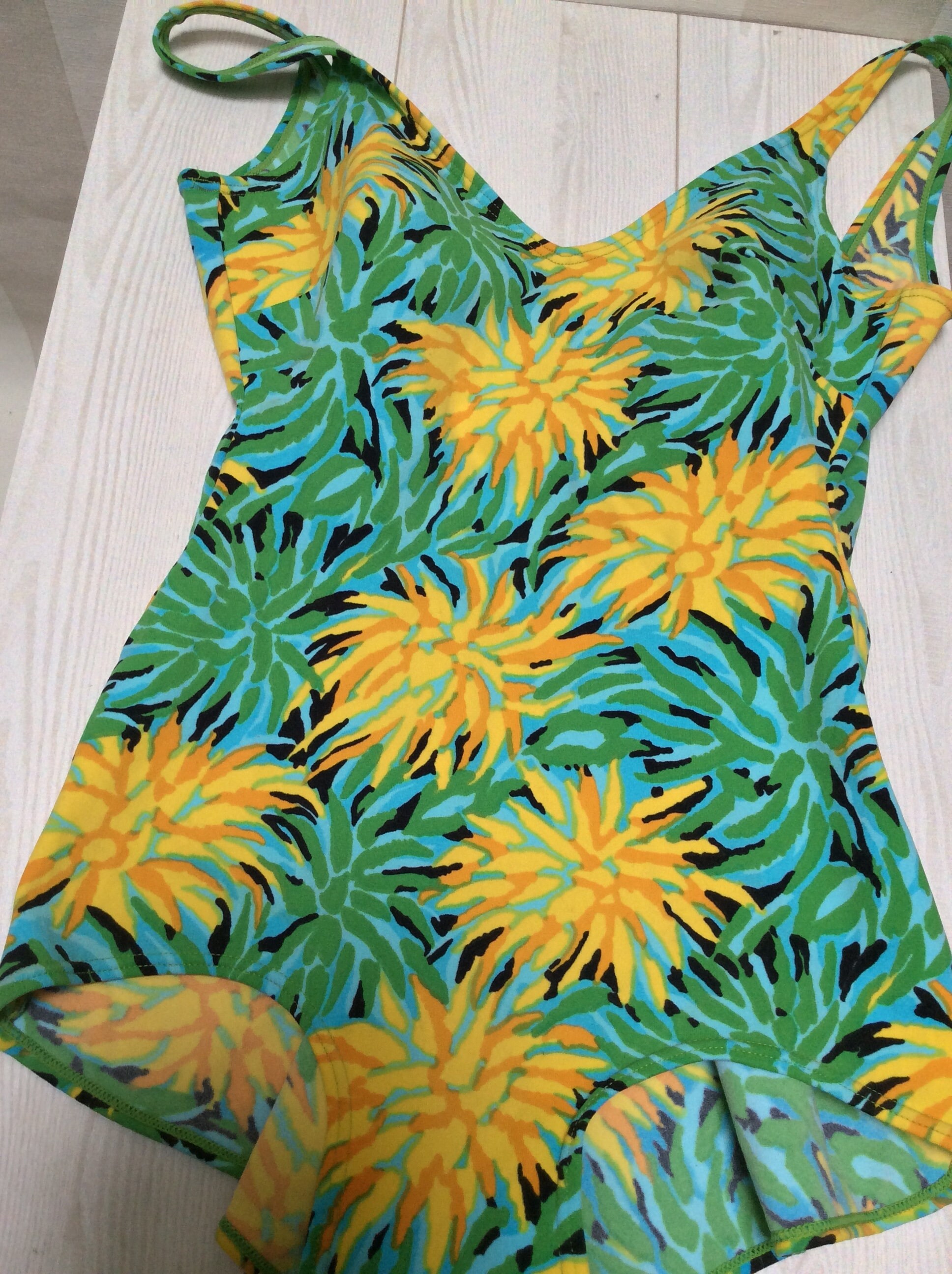 Vintage Swiss Sunflower One-piece Swimsuit, Sun Bathing Suit, Monokini ...