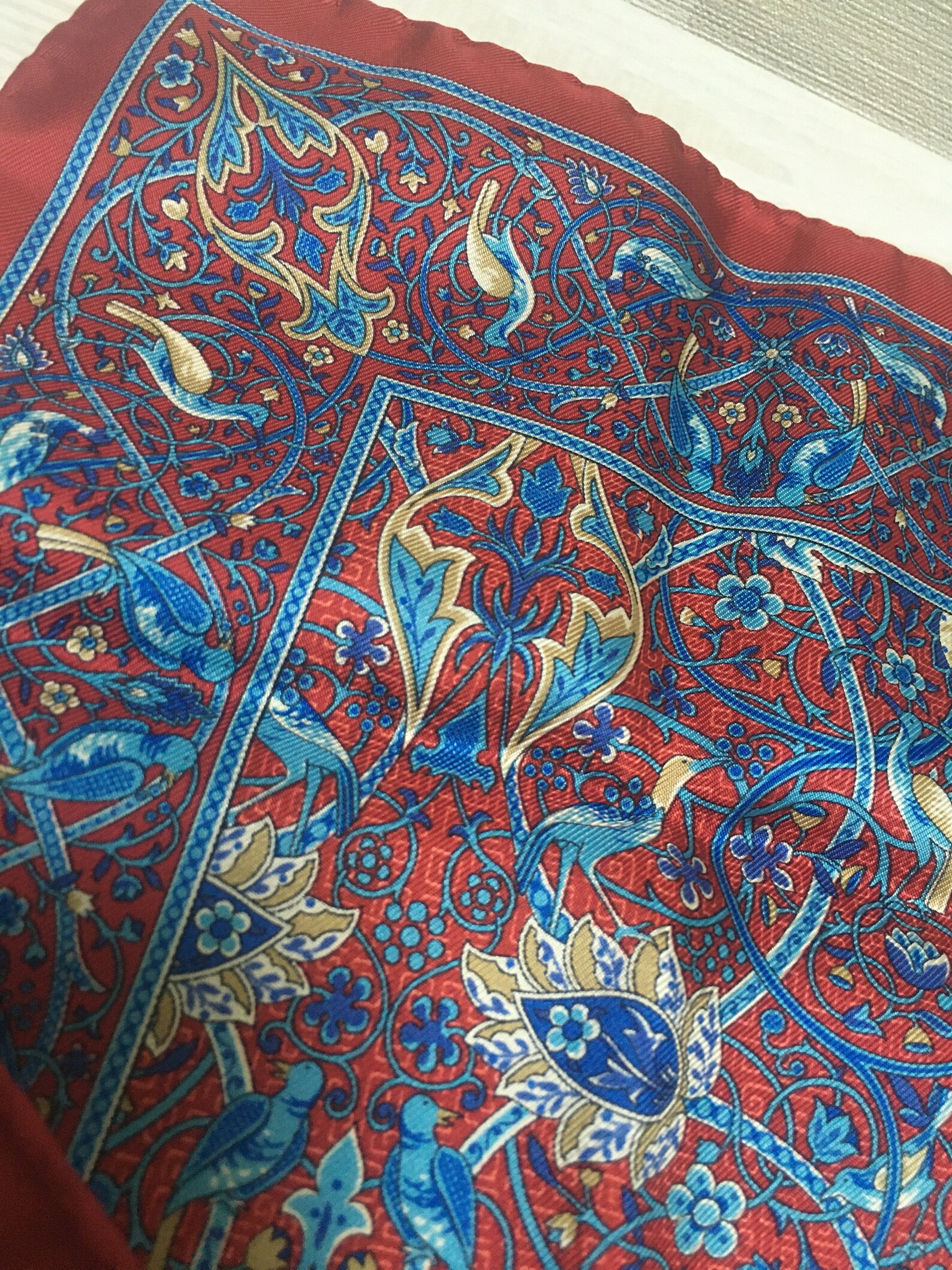 LIBERTY Brand New Silk Small Scarf, Neckerchief Exotic Pattern 45 X 45 ...