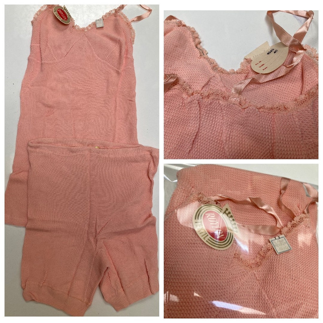 Vintage Early 1960s ROYLON Textil Womem Underwear Set, Camisole Vest ...