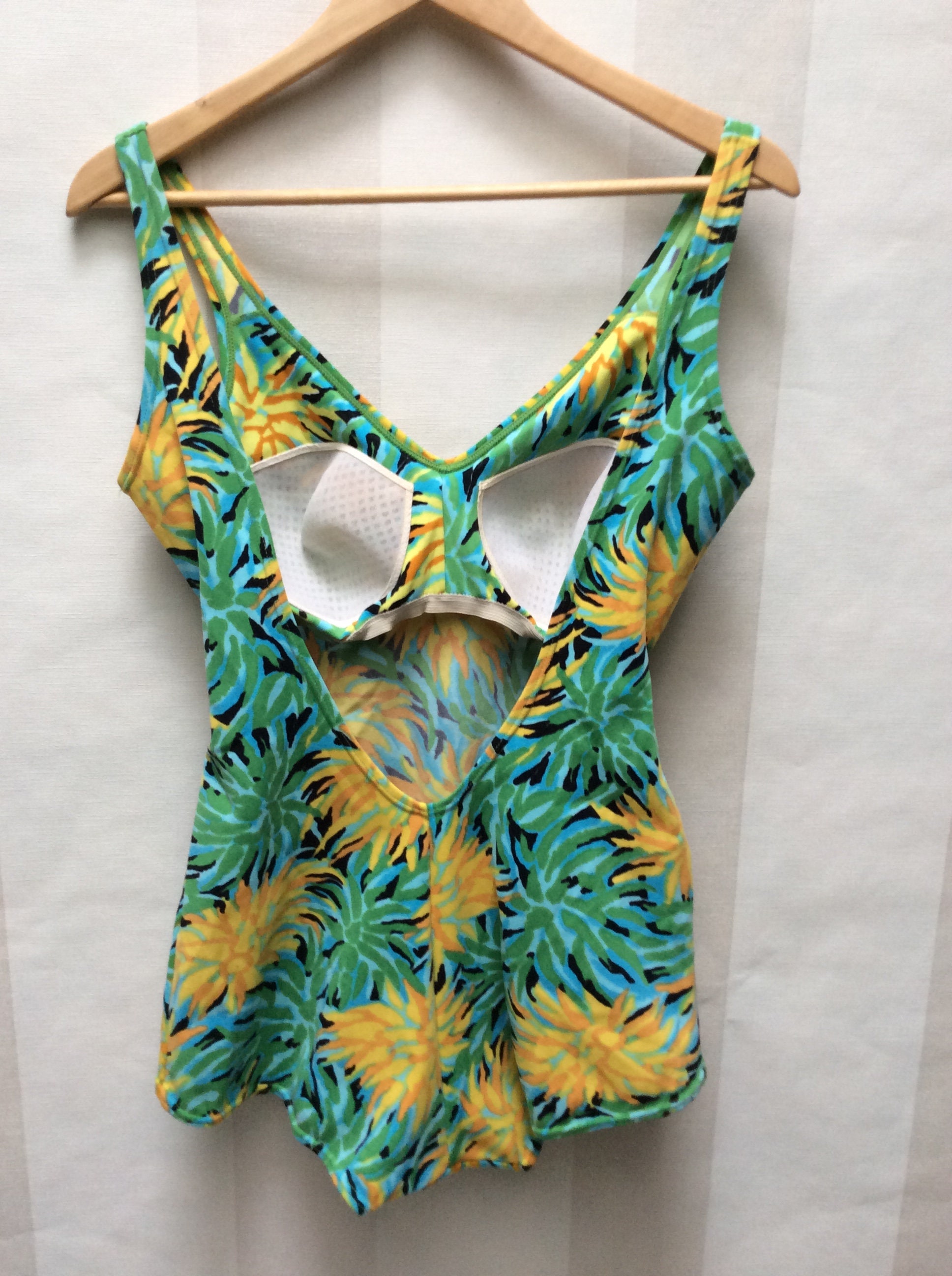 Vintage Swiss Sunflower One-piece Swimsuit, Sun Bathing Suit, Monokini ...