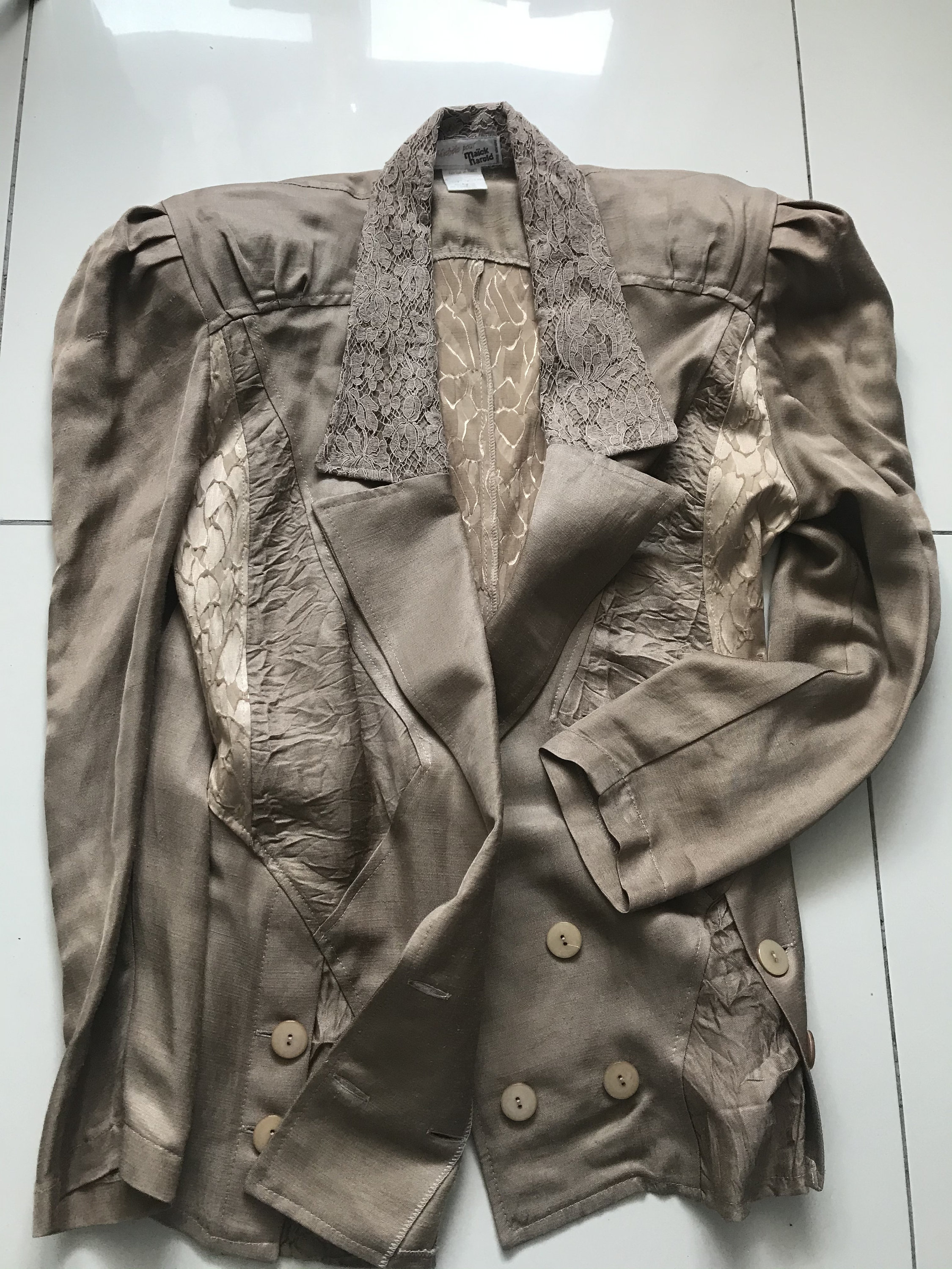 Vintage 80-s Michele Pour Maick Harold Paris Designer Tailored Jacket M ...