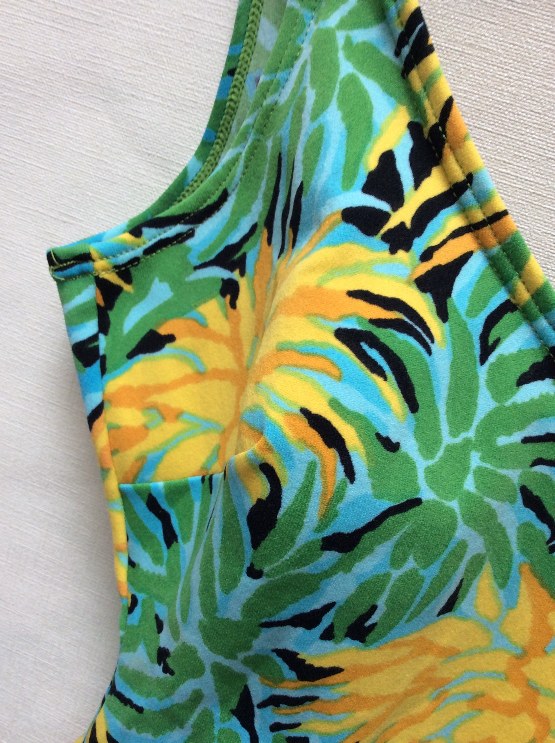 Vintage Swiss Sunflower One-piece Swimsuit, Sun Bathing Suit, Monokini ...
